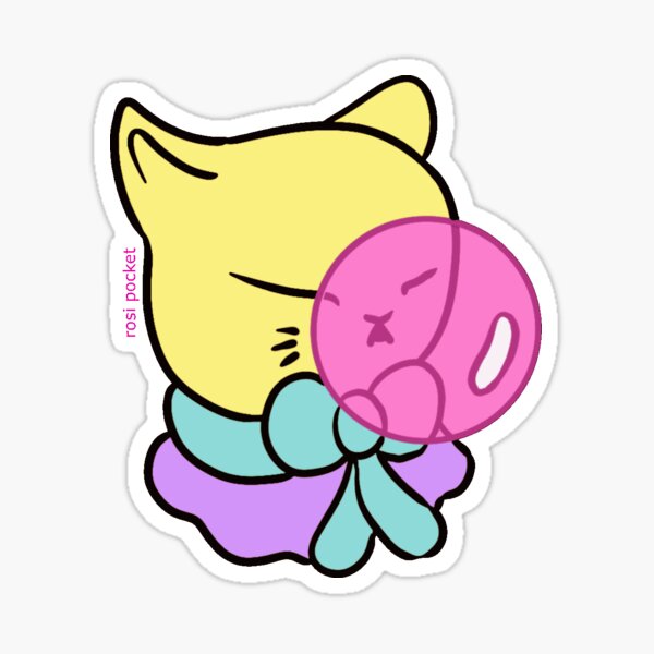 "Pastel Bubblegum Kitty" Sticker for Sale by Rosi-Pocket | Redbubble