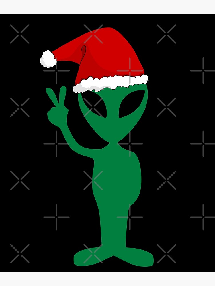 "Green Alien Santa- UFO - science fiction -For everyone who loves space ...