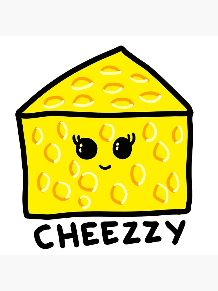 "Cheese cute cartoon" Sticker for Sale by Thereddestblue | Redbubble