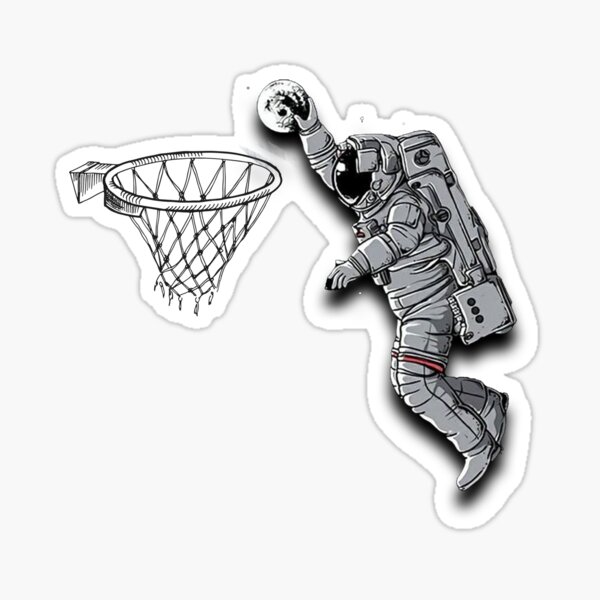 "SPACE Hooper- Astronaut playing in space" Sticker for Sale by JerryNag ...