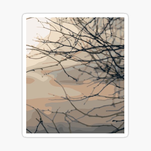 "twigs and sunset" Sticker for Sale by SunGraphicArt | Redbubble