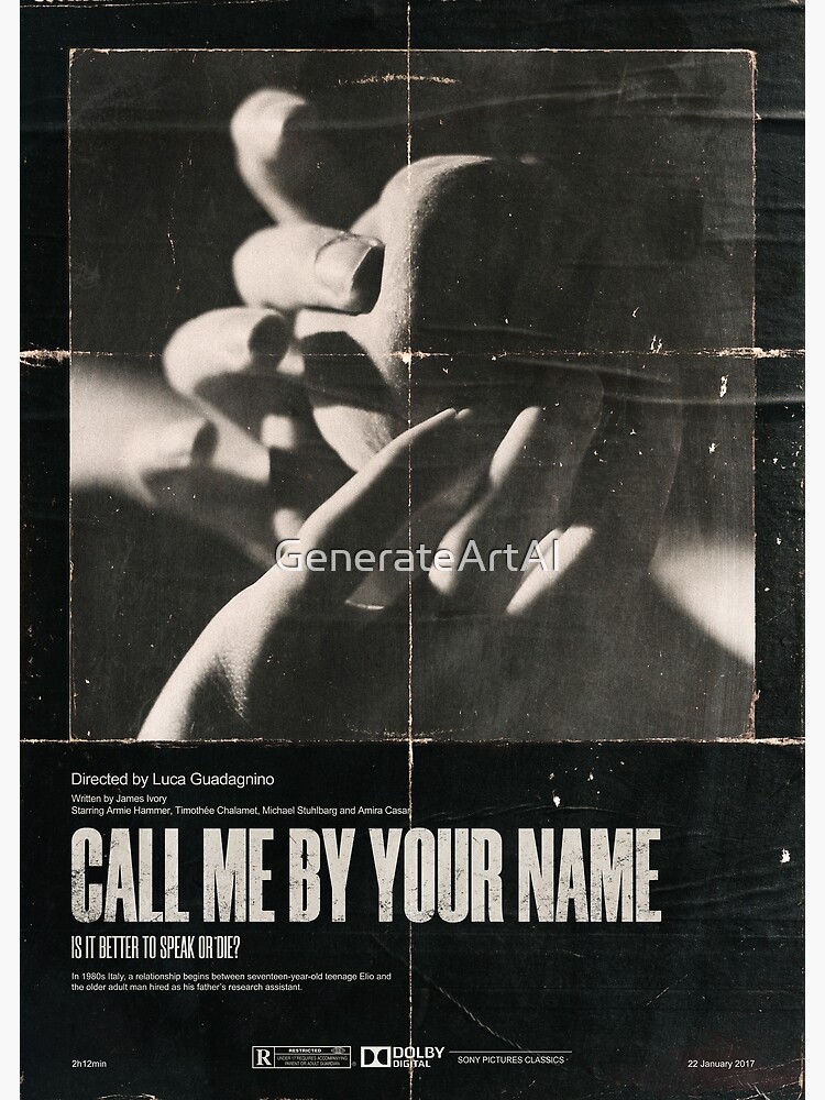 "Luca Guadagnino Call Me By Your Name Movie" Poster for Sale by GenerateArtAI | Redbubble