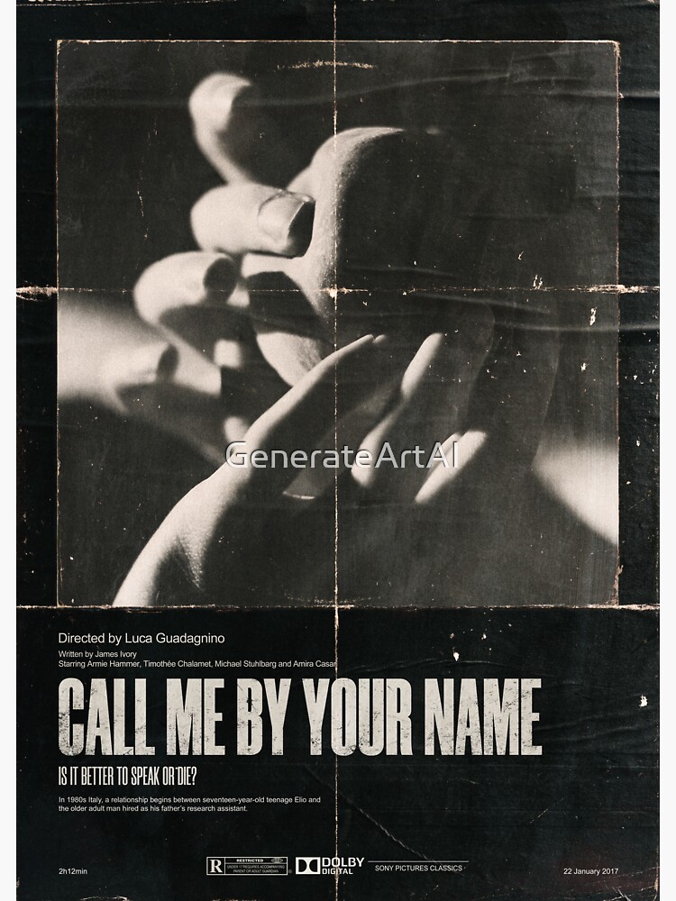 "Luca Guadagnino Call Me By Your Name Movie" Sticker for Sale by GenerateArtAI | Redbubble