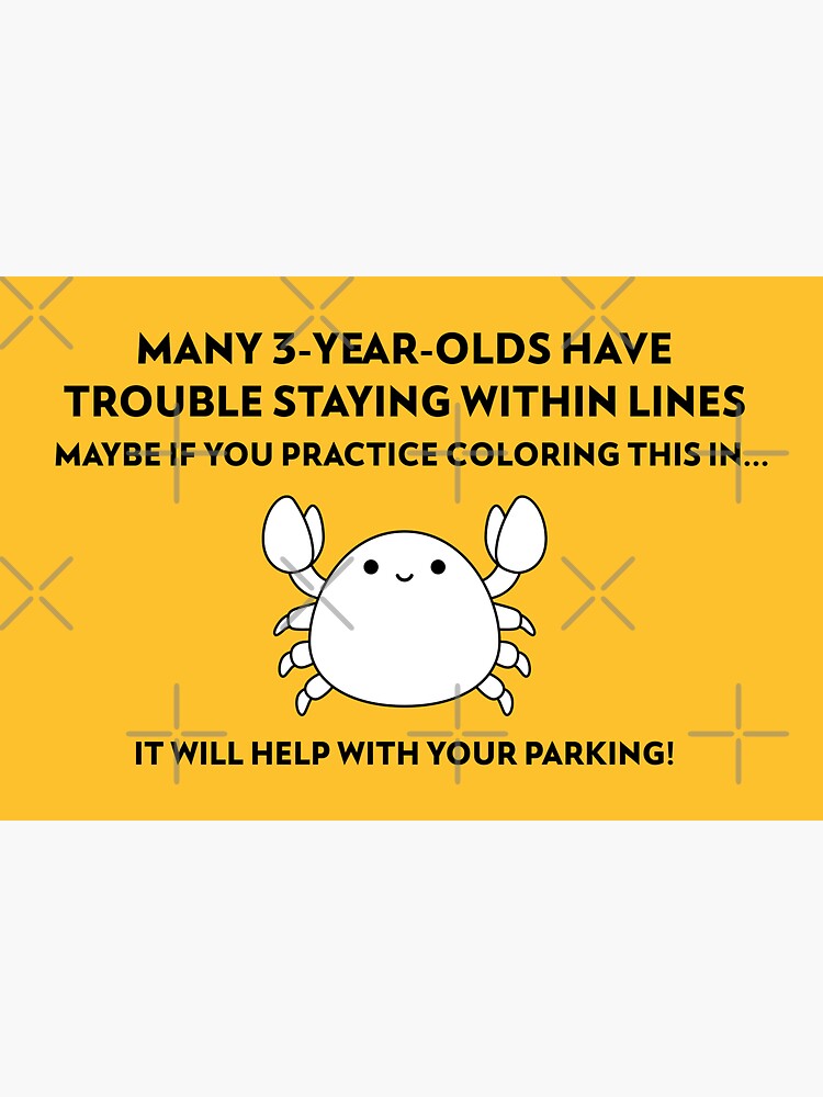 "Bad Parking Coloring" Sticker for Sale by Zee-Tree | Redbubble