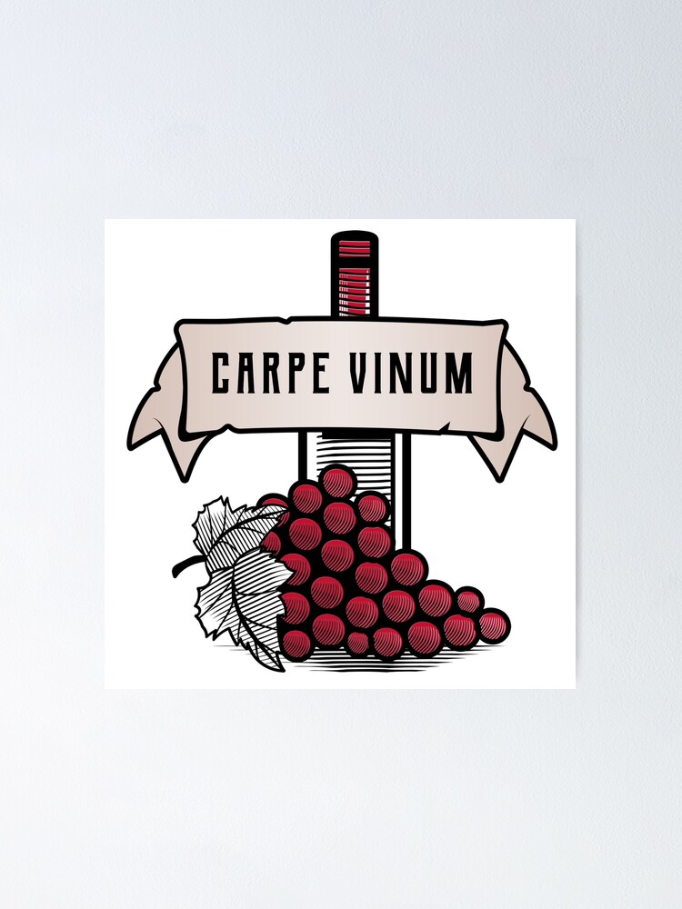 "Carpe Vinum Seize the Wine Latin Dark Academia Carpe Diem Meme" Poster ...