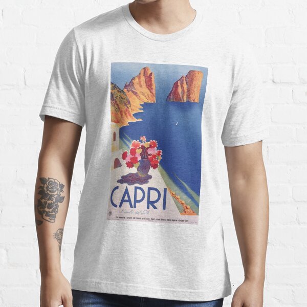 "Vintage Capri Italy Travel Poster" T-shirt for Sale by AllVintageArt ...
