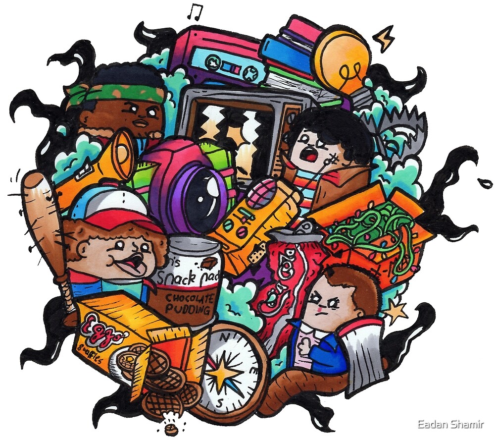 "Stranger Things Doodle" by Eadan Shamir | Redbubble