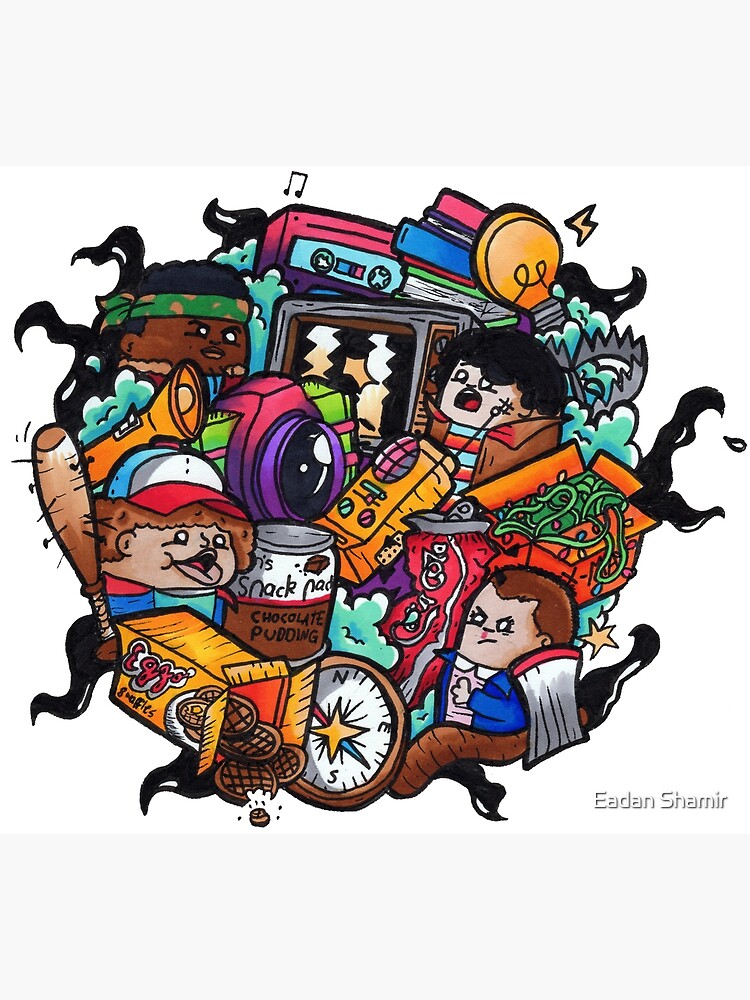"Stranger Things Doodle" Poster by EadanShamir | Redbubble