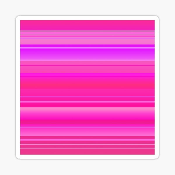"Bright pink color palette pattern | Pink color line pattern" Sticker ...
