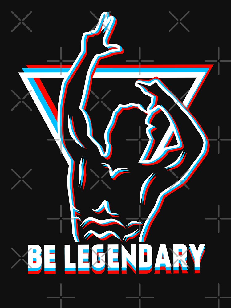 "Be Legendary Zyzz Pose : Fitness Quote, Traingle Logo" T-shirt for ...