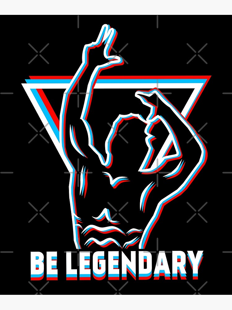 "Be Legendary Zyzz Pose : Fitness Quote, Traingle Logo" Poster for Sale ...