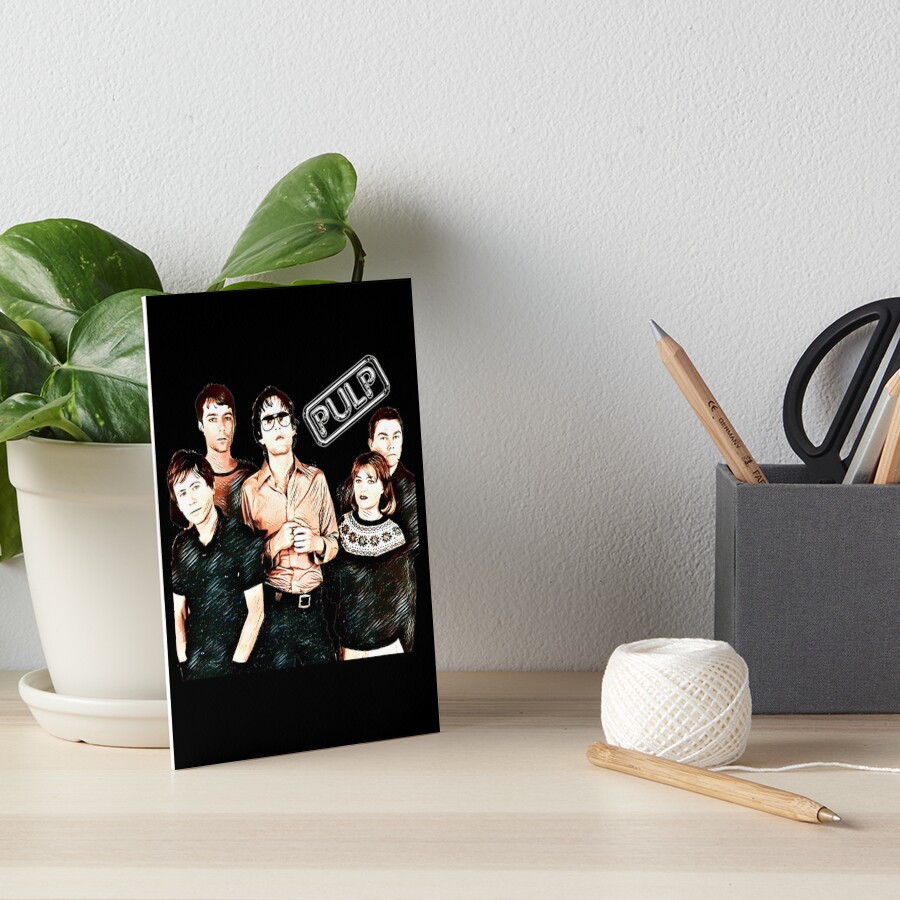 "Pulp Rock band Poster Art English rock member tour merch" Art Board ...