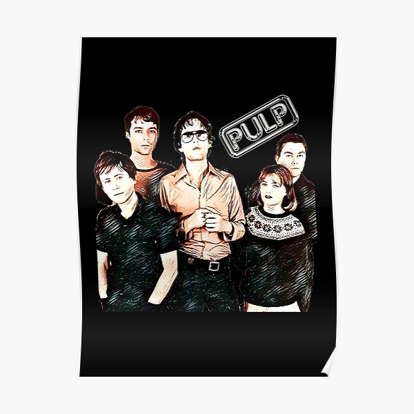 "Pulp Rock band Poster Art English rock member tour merch" Poster for ...