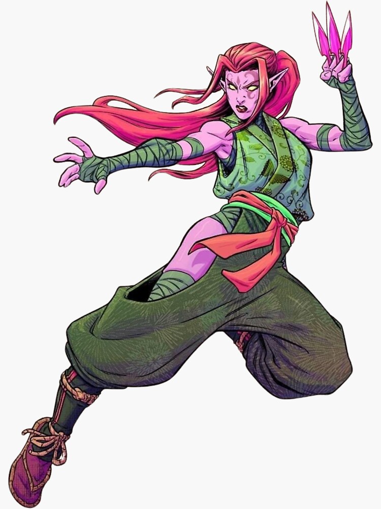 "Alien Shinobi Girl" Sticker for Sale by efoze | Redbubble