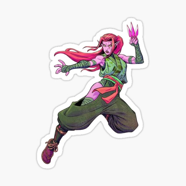 "Alien Shinobi Girl" Sticker for Sale by efoze | Redbubble