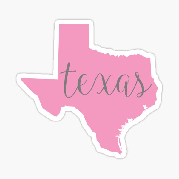 "pretty pink and grey texas" Sticker for Sale by arl13d | Redbubble