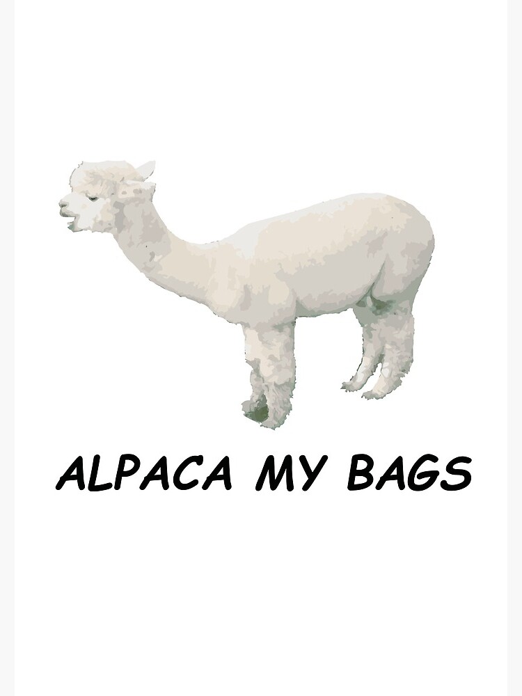 "Funny Dad Joke Alpaca My Bags Joke Design" Spiral Notebook by ...