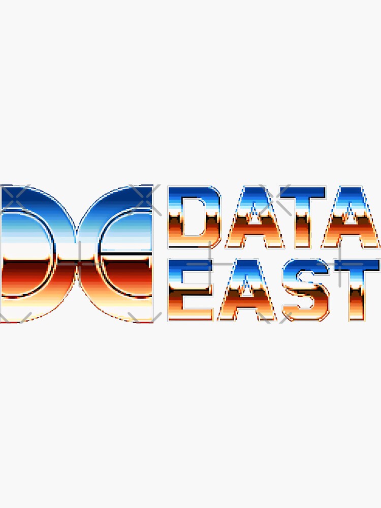 "Classic DATA EAST logo - 80s Retro Arcade and Pinball Games" Sticker ...