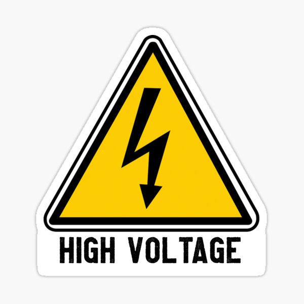 "High Voltage" Sticker for Sale by KleineStar | Redbubble