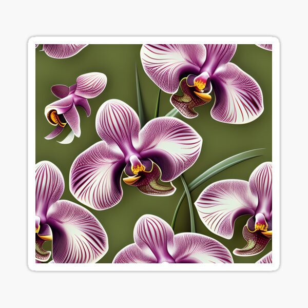 "Orchid, Beautiful Exotic Orchid" Sticker for Sale by Huesoffun | Redbubble