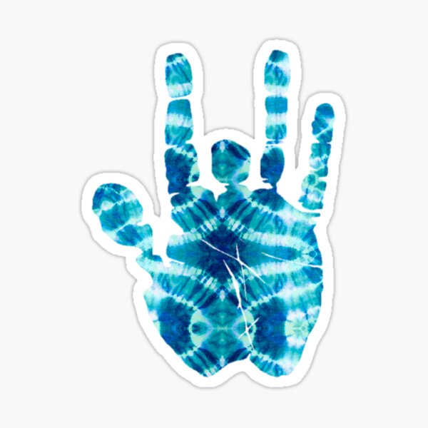 "Blue Tie Dye Jerry Hand" Sticker for Sale by jessicaleah15 | Redbubble