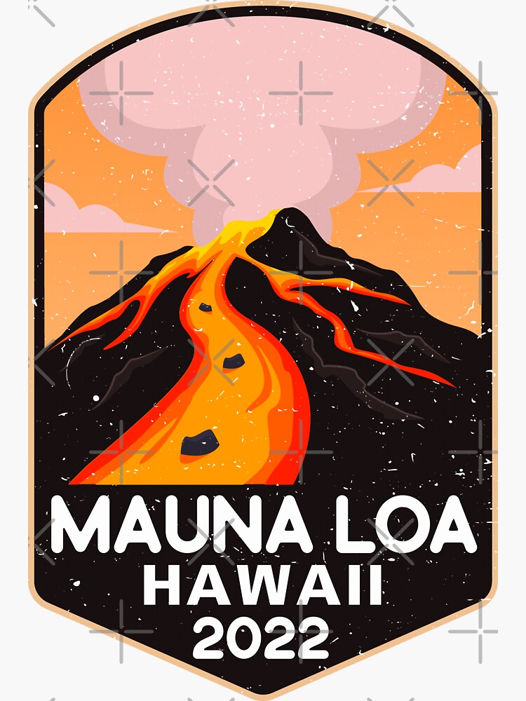 "Mauna Loa Hawaii Volcano Eruptions" Sticker for Sale by MagicBoutique ...