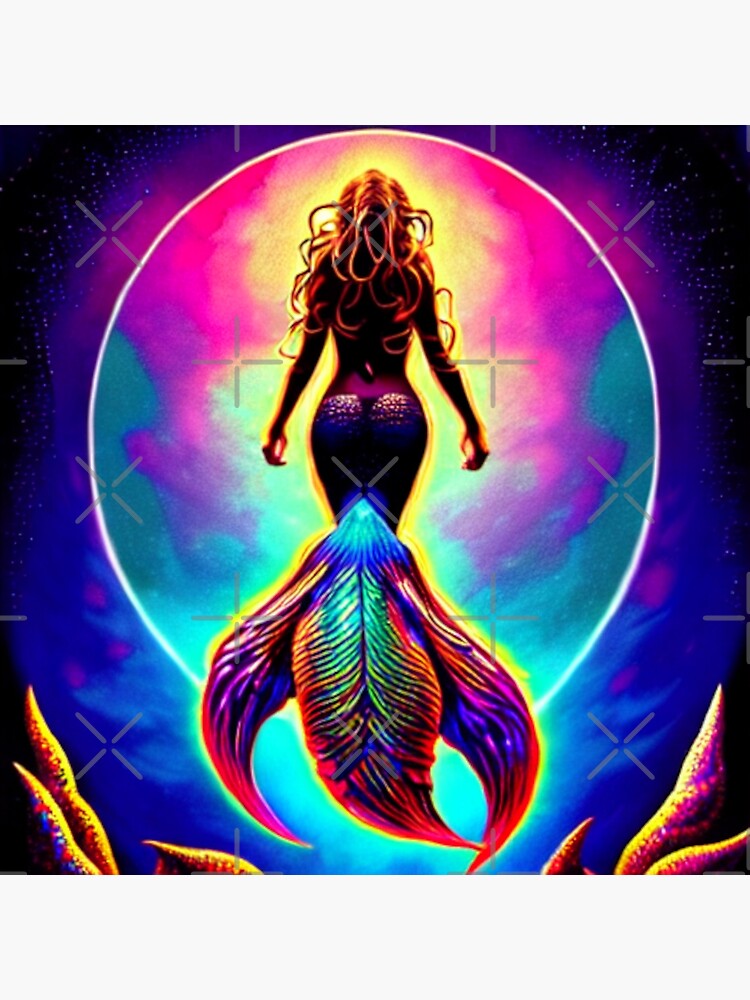 "PSYCHEDELIC MERMAID" Poster for Sale by JASCKSHIRTS | Redbubble