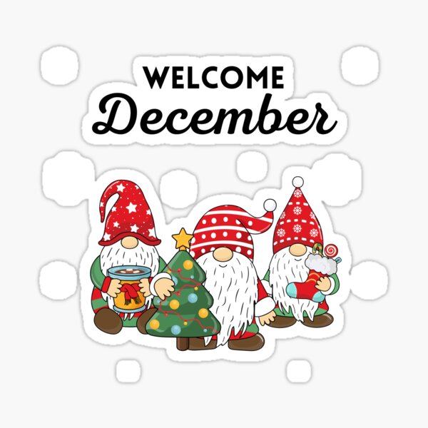"Welcome December" Sticker for Sale by TjeerdWillem | Redbubble