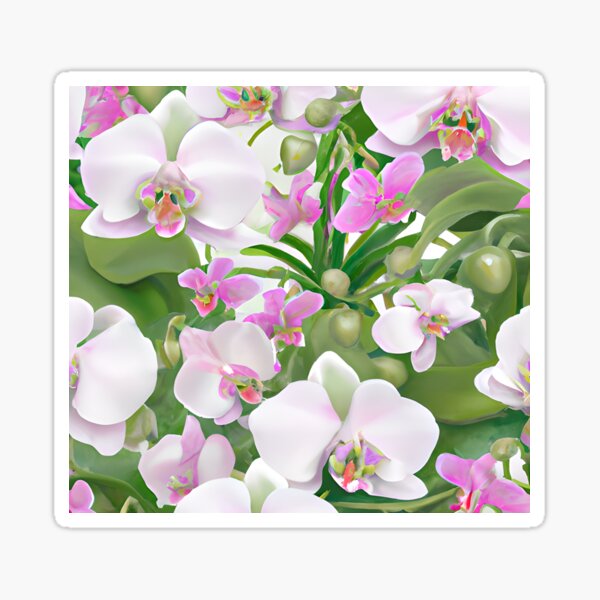"Beautiful Exotic Orchid" Sticker for Sale by Huesoffun | Redbubble