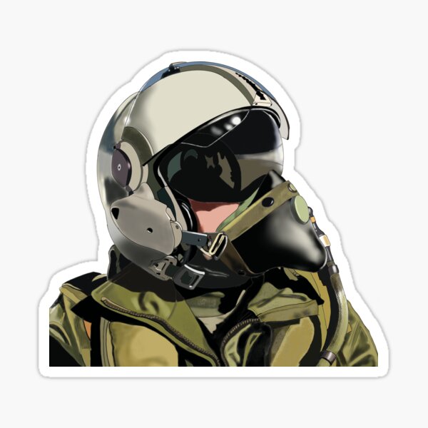 "Fighter pilot" Sticker for Sale by GabyRobin | Redbubble