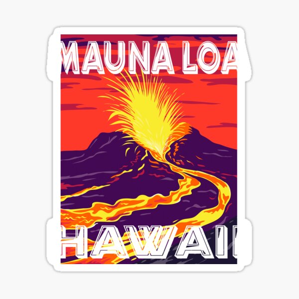 "Mauna Loa Hawaii Volcano" Sticker for Sale by MagicBoutique | Redbubble