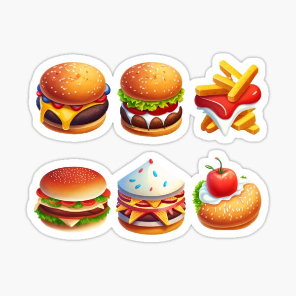 "Burgers Sticker Pack" Sticker for Sale by stickertopic | Redbubble