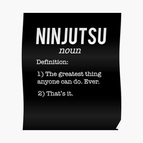 "Ninjutsu Dictionary Definition! Funny Design. Ninjutsu Instructor ...
