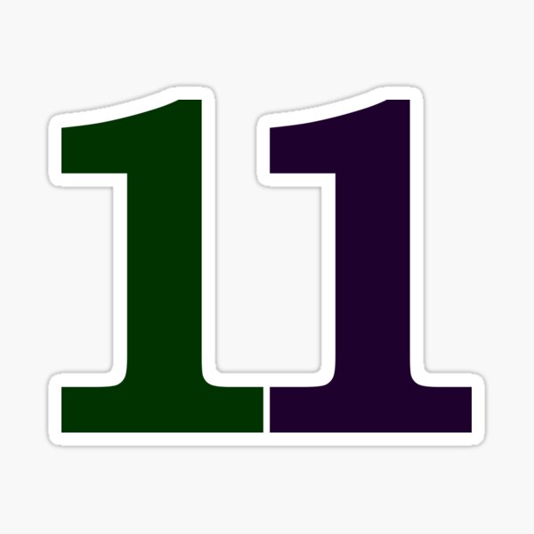 "Number Eleven, 11" Sticker for Sale by T-Caroline | Redbubble