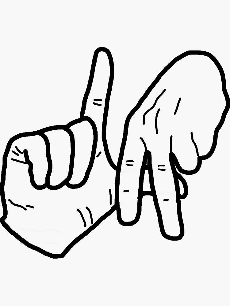 "LA FINGER SIGN" Sticker for Sale by WORLDHOODIES | Redbubble