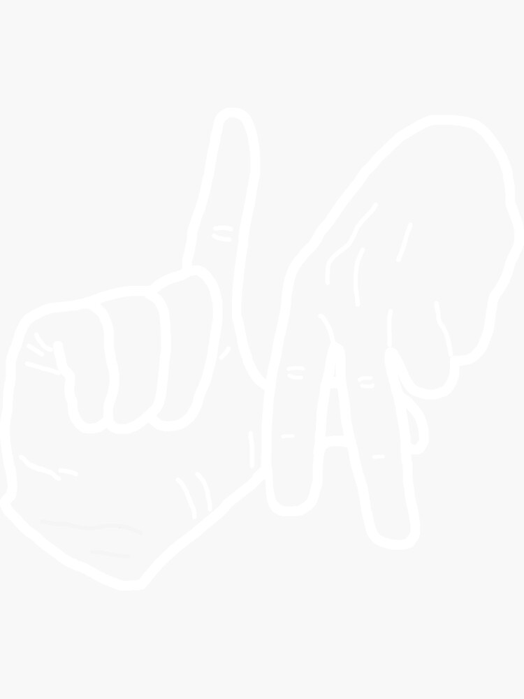 "LA FINGER SIGN" Sticker for Sale by WORLDHOODIES | Redbubble