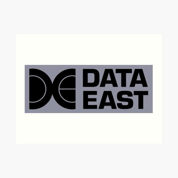 "Classic DATA EAST logo (BLACK) - 80s Retro Arcade and Pinball Games ...