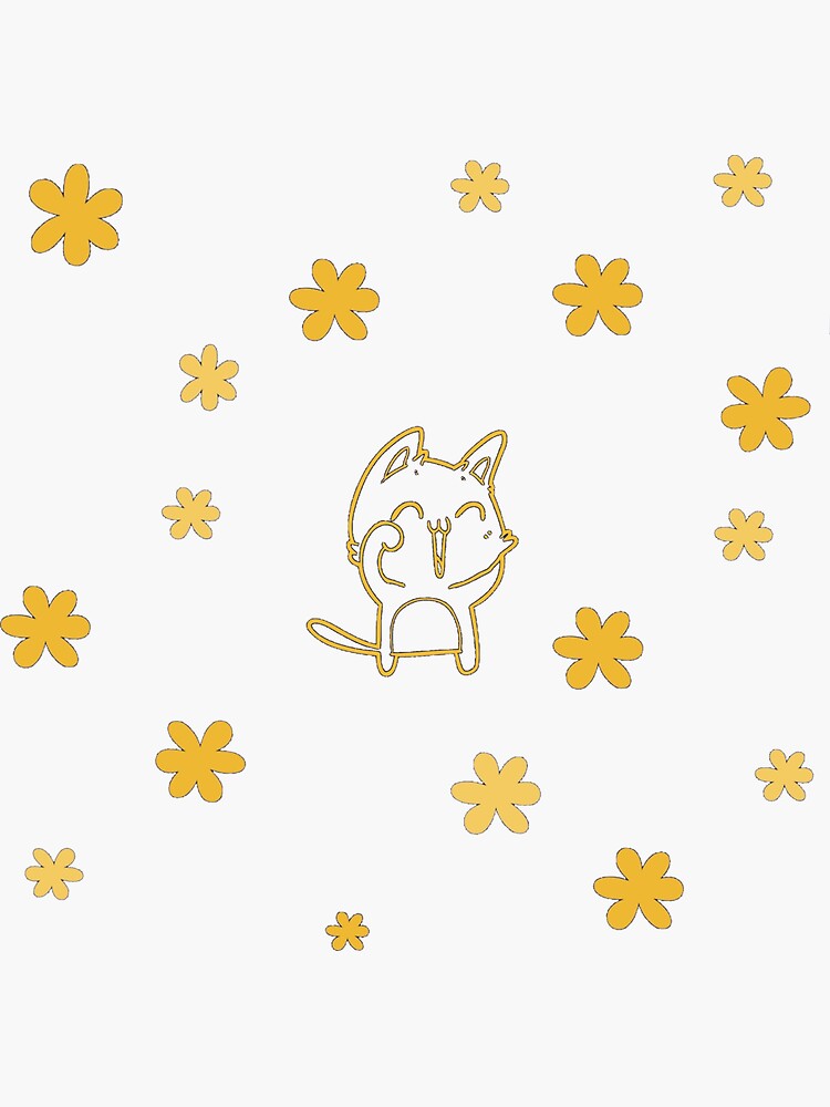 "Cute Star Cat" Sticker for Sale by Rudolfsxd | Redbubble