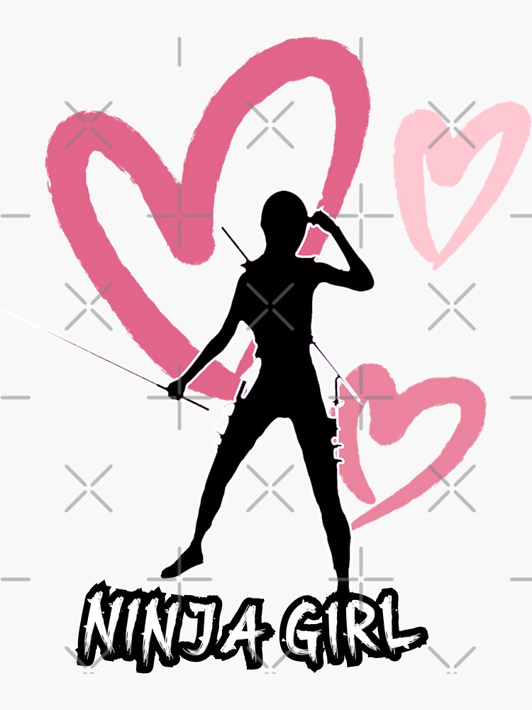 "Ninja Girl" Sticker for Sale by KleineStar | Redbubble