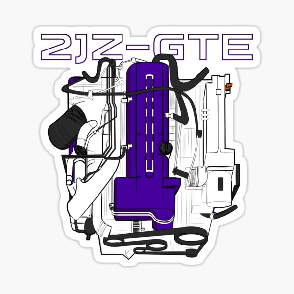 "2JZ-GTE" Sticker for Sale by Lukee1704 | Redbubble