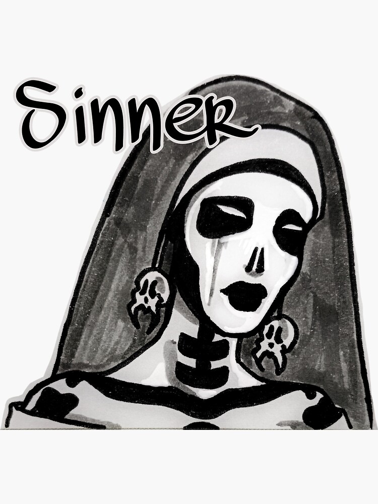 "Sinner" Sticker for Sale by Shesvii | Redbubble
