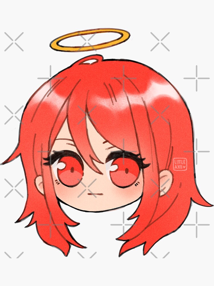 "angel devil chibi" Sticker for Sale by little-axii | Redbubble