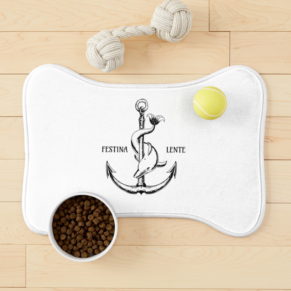 "Festina Lente Symbol Anchor Dolphin Make Haste Slowly " Sticker for ...