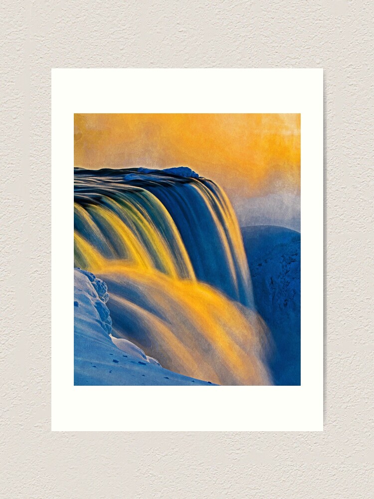 "Niagara Falls Landscape Oil Paint, Famous Waterfalls, Winter In ...