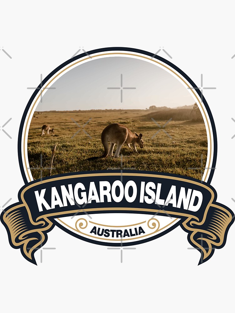 "Kangaroo Island Australia Travel Badge" Sticker for Sale by KrisSidDesigns | Redbubble