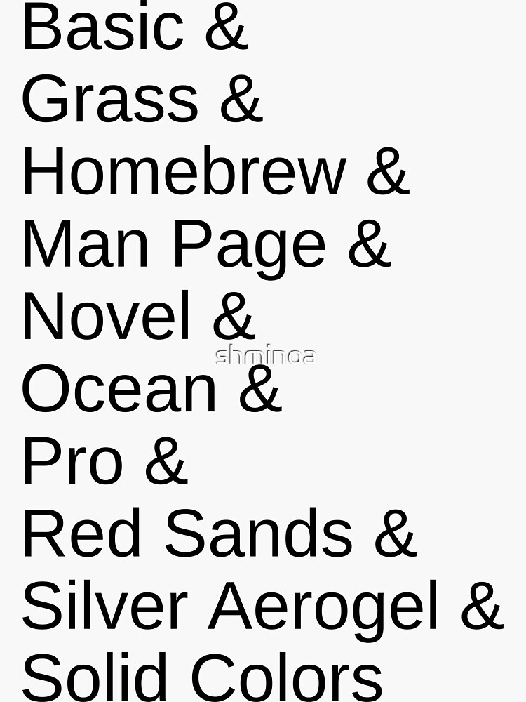 "Mac Terminal Color Schemes" Sticker for Sale by shminoa | Redbubble