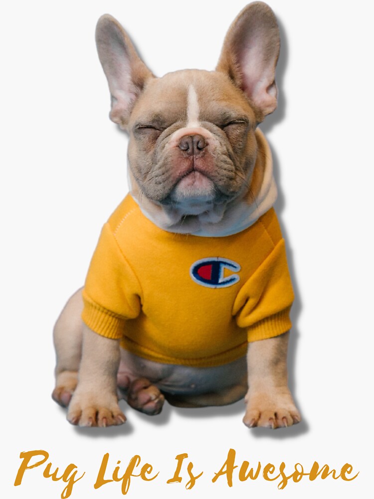 "Pug Life Is Awesome" Sticker for Sale by MerchGiants | Redbubble