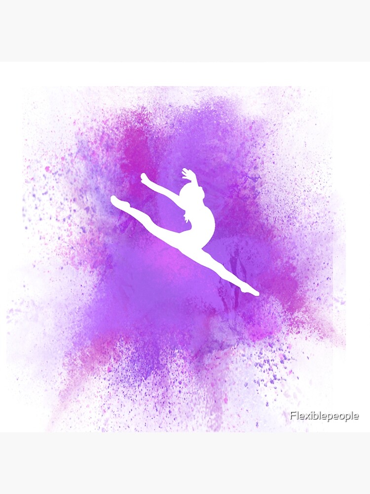 "Gymnast Silhouette - Purple Explosion" Canvas Print for Sale by ...