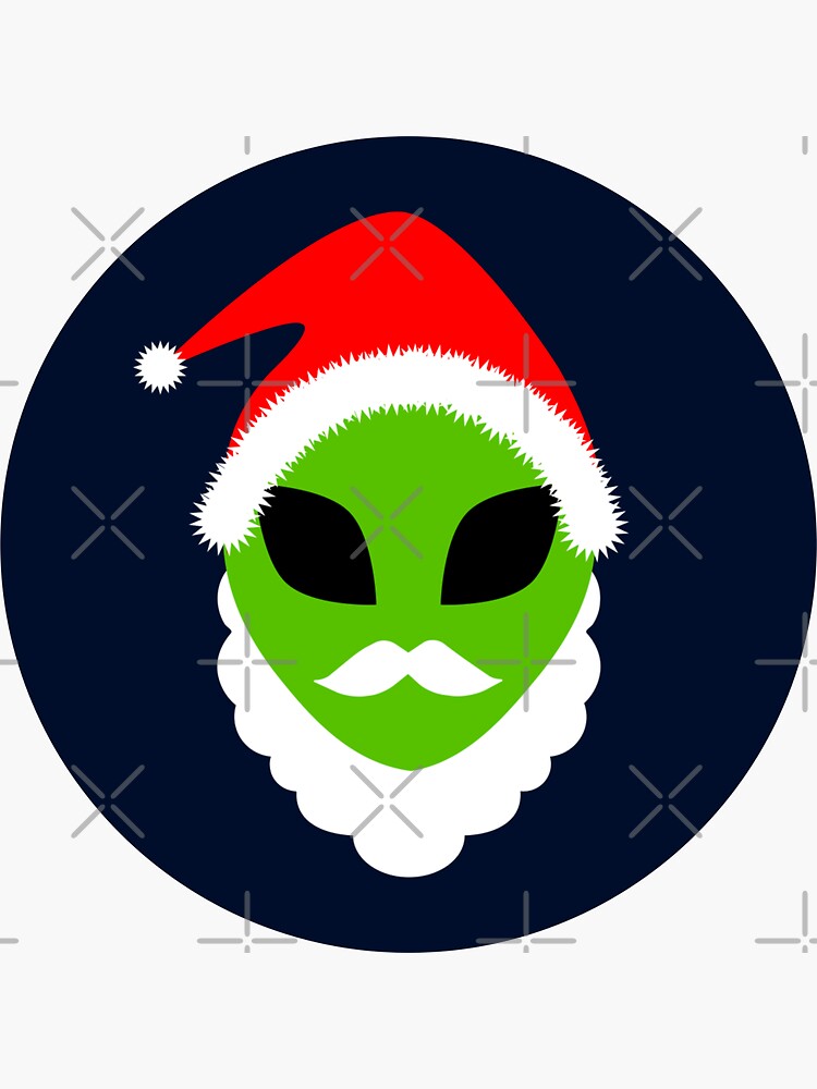 "Alien Santa" Sticker for Sale by ATCL- | Redbubble