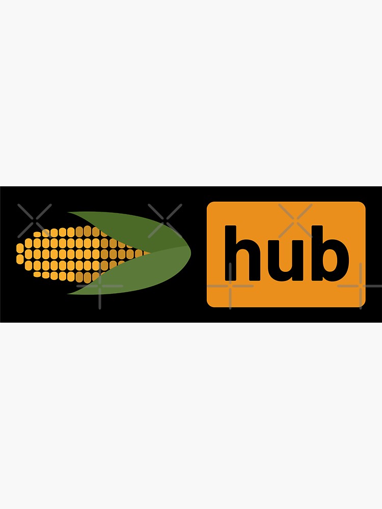 "Corn Hub Fun Pun" Sticker for Sale by ZaxCraft | Redbubble